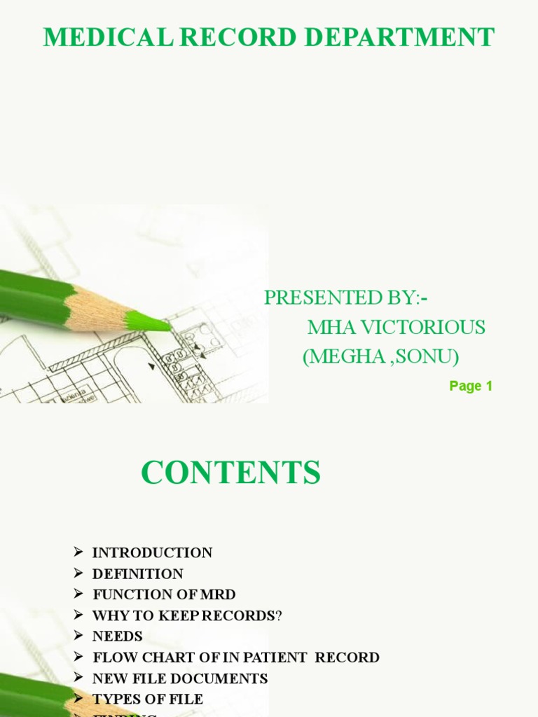 Medical Record Section in Hospital | PDF | Medical Record | Health Sciences