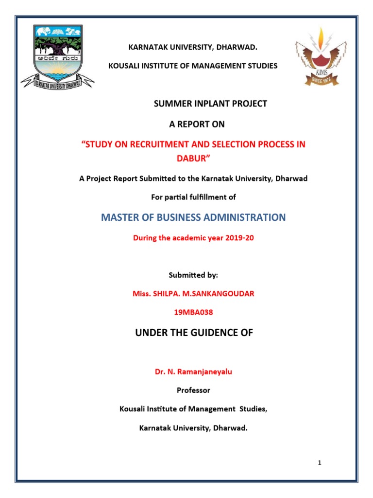 Study On Recruitment and Selection Process | PDF | Recruitment | Employment