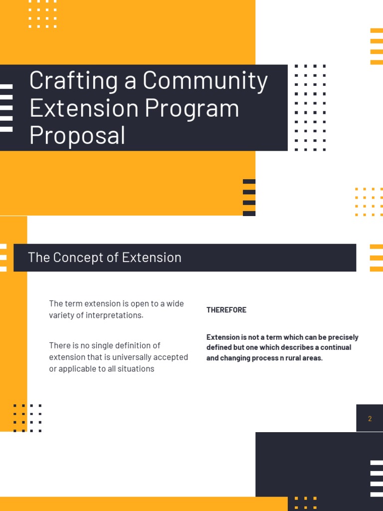 Crafting A Community Extension Program Proposal Lecture Notes | PDF ...