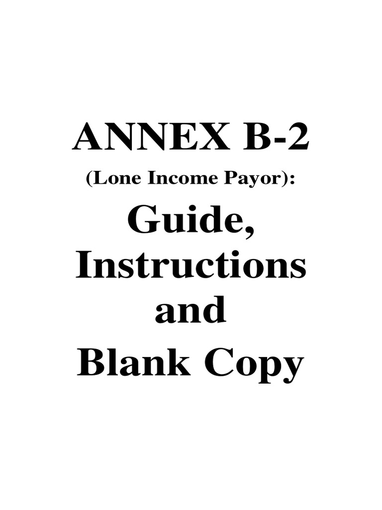 Sworn Declaration Annex B-2 Guide | PDF | Taxation In The United States ...