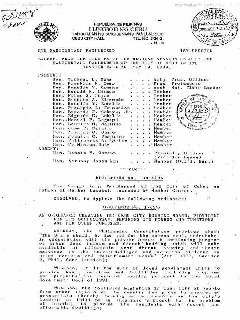 CO1762 Creating Local Housing Board | PDF