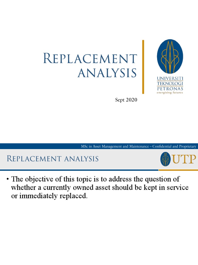 Replacement Analysis | PDF | Market (Economics) | Taxes