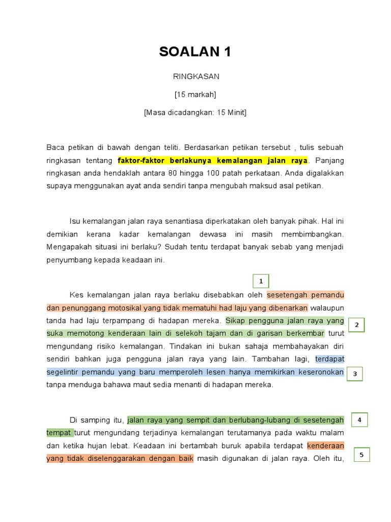 Contoh Bagaimana Nak Buat RINGKASAN T2 | PDF