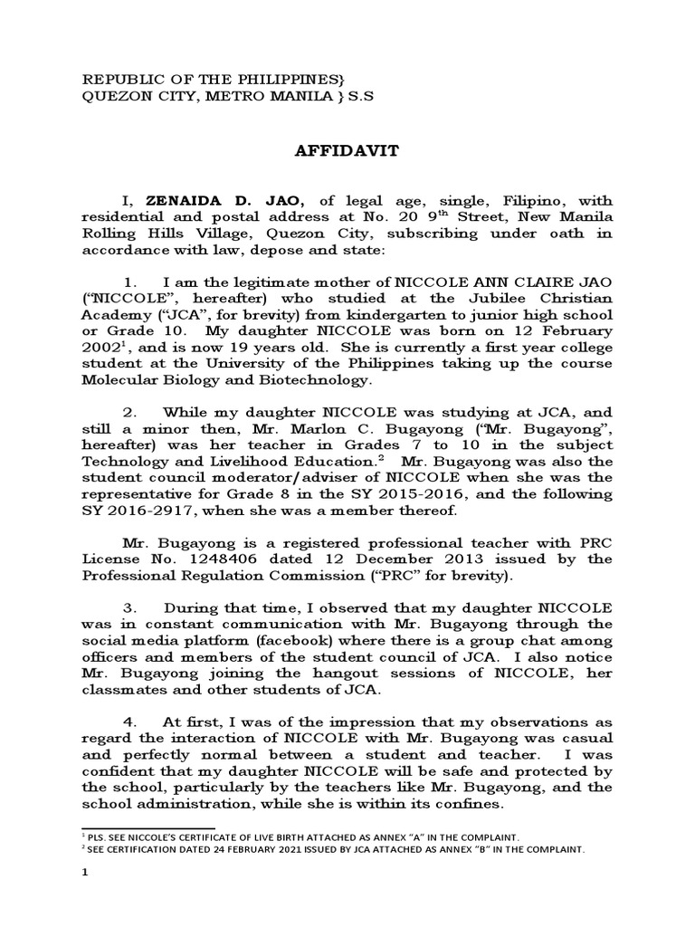 Jao-Affi-Zen (PRC) Complaint | PDF | Psychological Trauma | Clinical ...