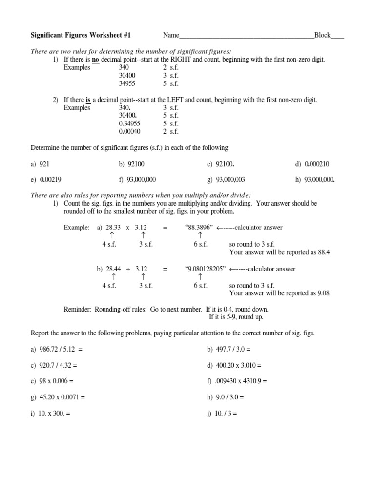 There Are Two Rules For Determining The Number of Significant Figures ...