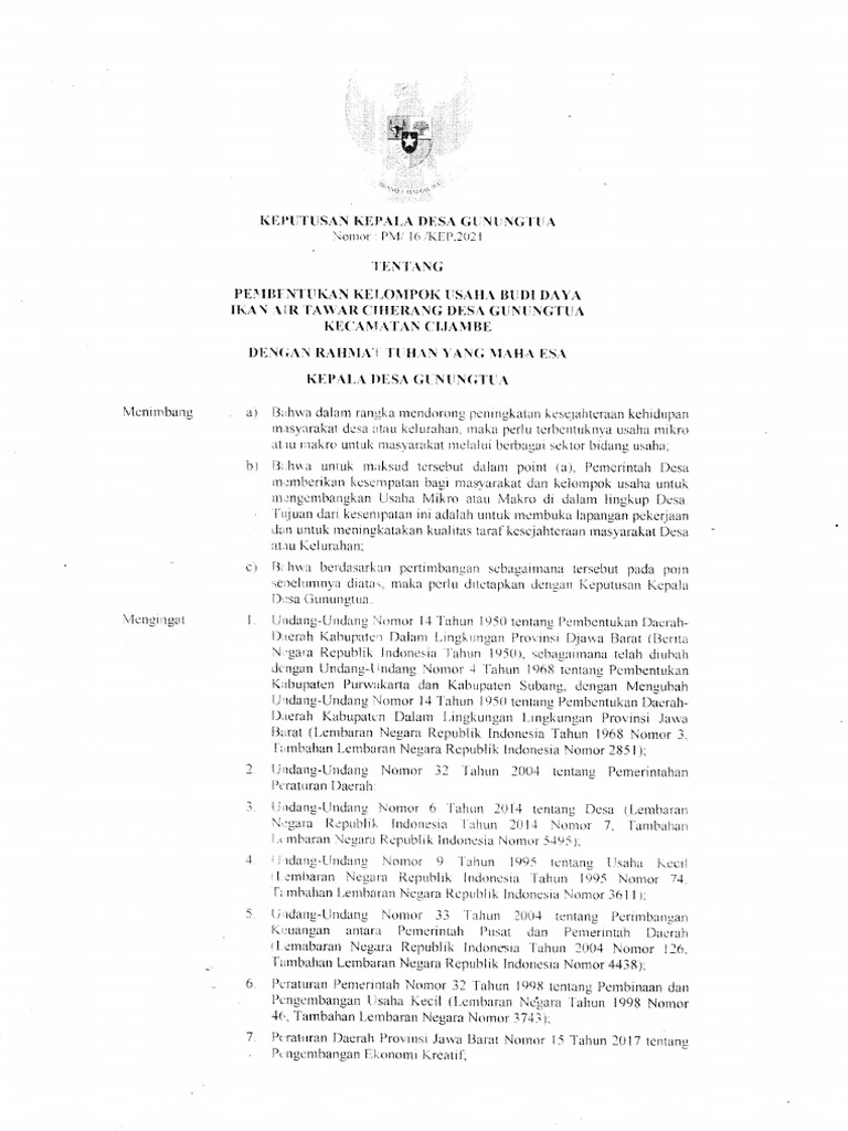 SK Budidaya Ikan | PDF