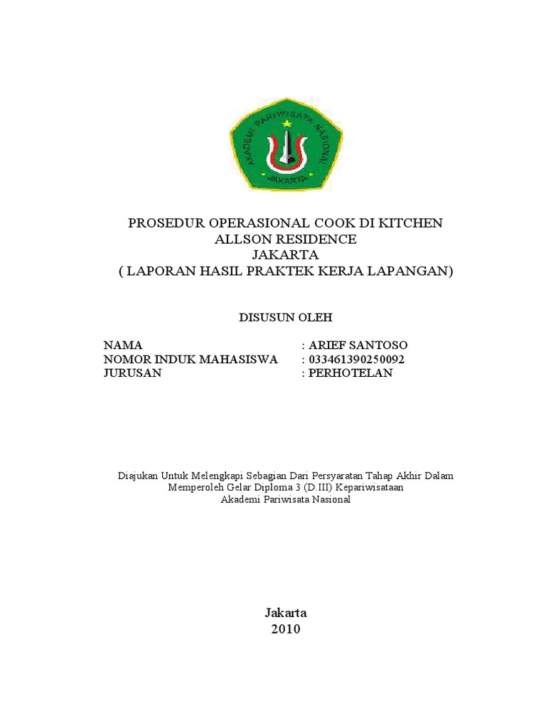 Sop FNB Cooking | PDF | Teknologi & Rekayasa
