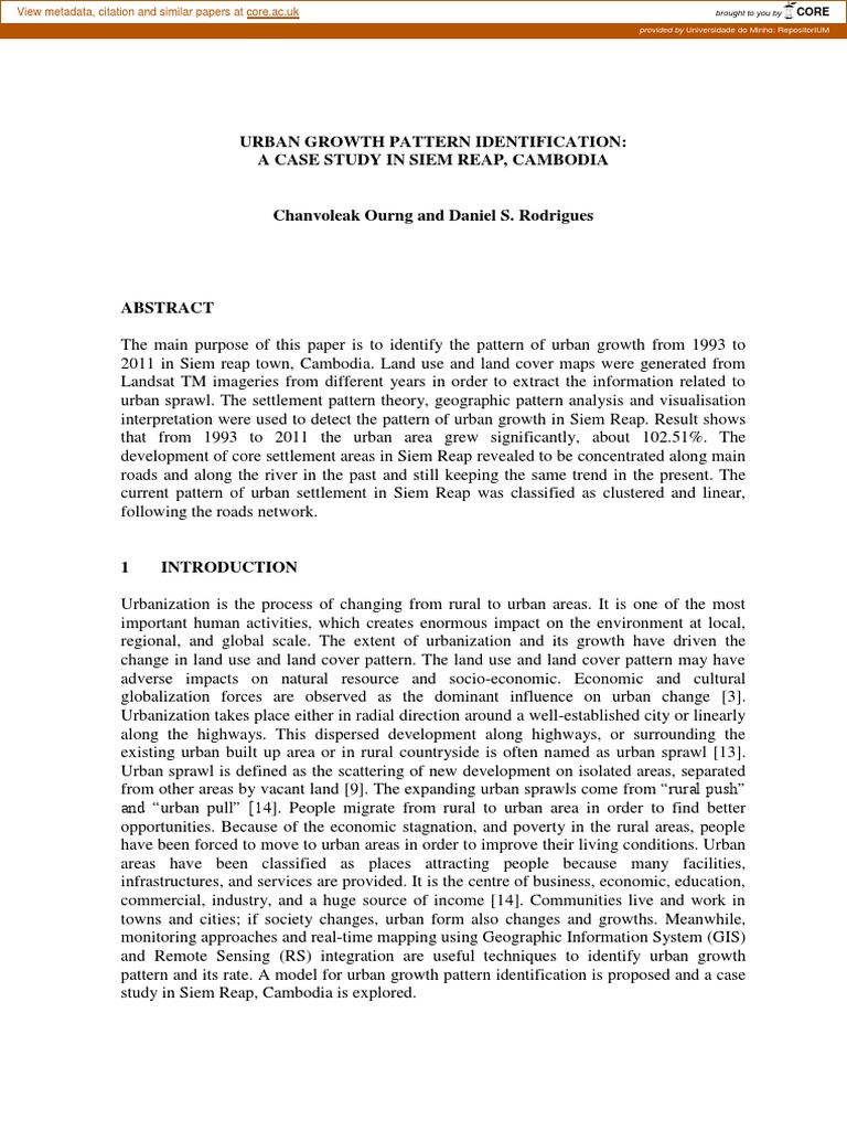 Urban Growth Pattern Identification | PDF | Spatial Analysis | Urban Sprawl