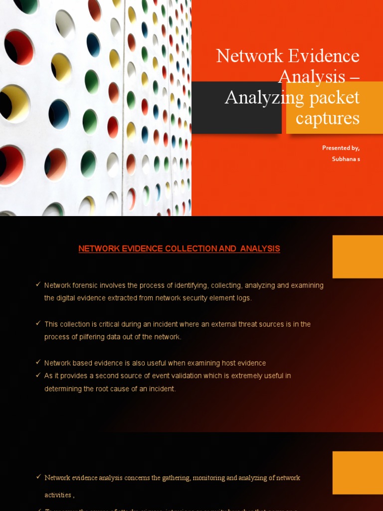 Network Evidence Analysis - Analyzing Packet Captures | PDF | Computer Network | Computer File