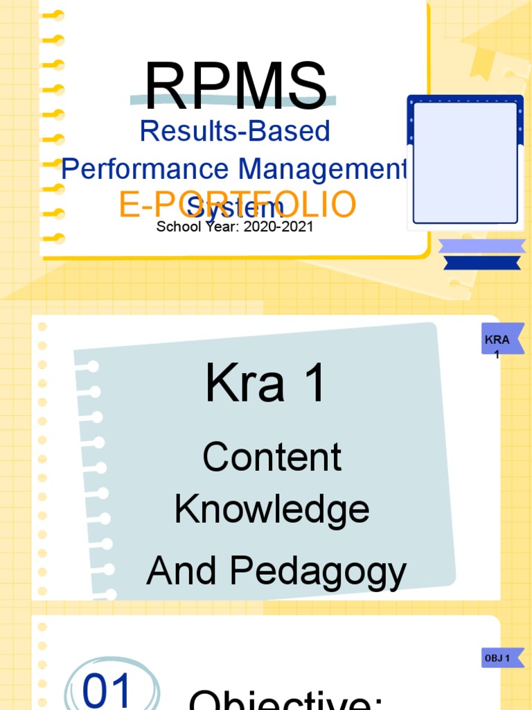 Results-Based Performance Management System: E-Portfolio | PDF ...