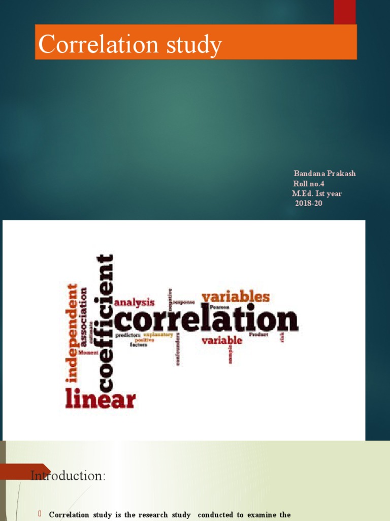 Correlation Study | PDF | Correlation And Dependence | Cognition