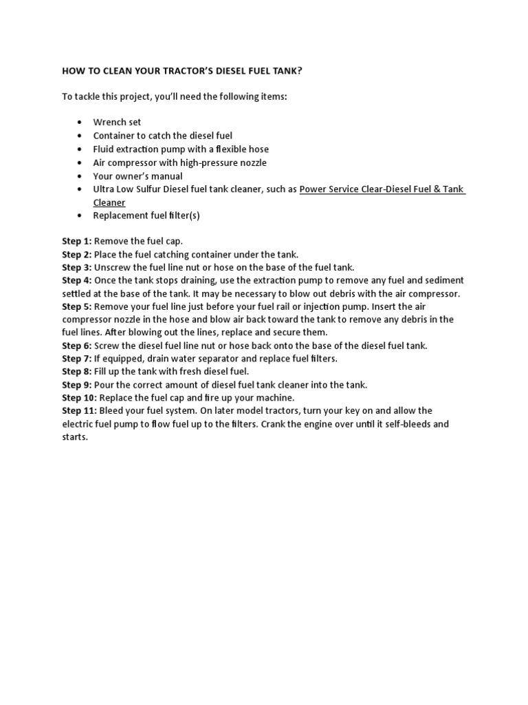 How To Clean Your Tractor | PDF | Diesel Engine | Pump