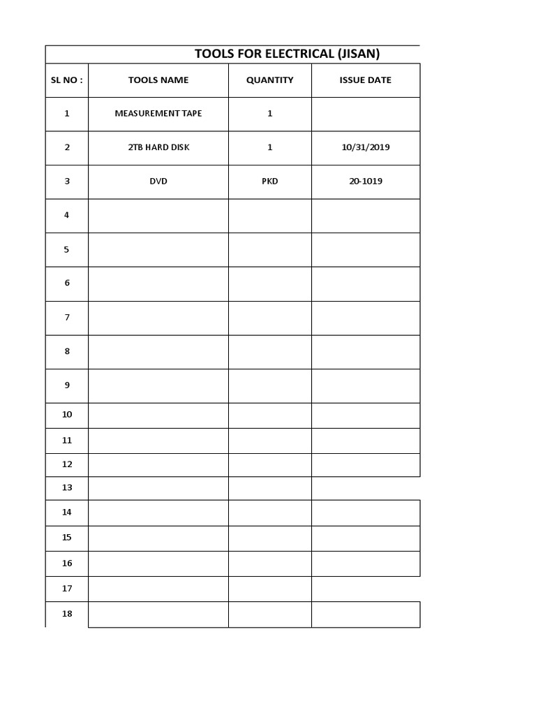 Electrical Tools List | Download Free PDF | Drill | Tools
