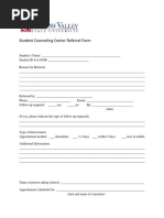 Student Counseling Form in PDF | PDF | Career & Growth
