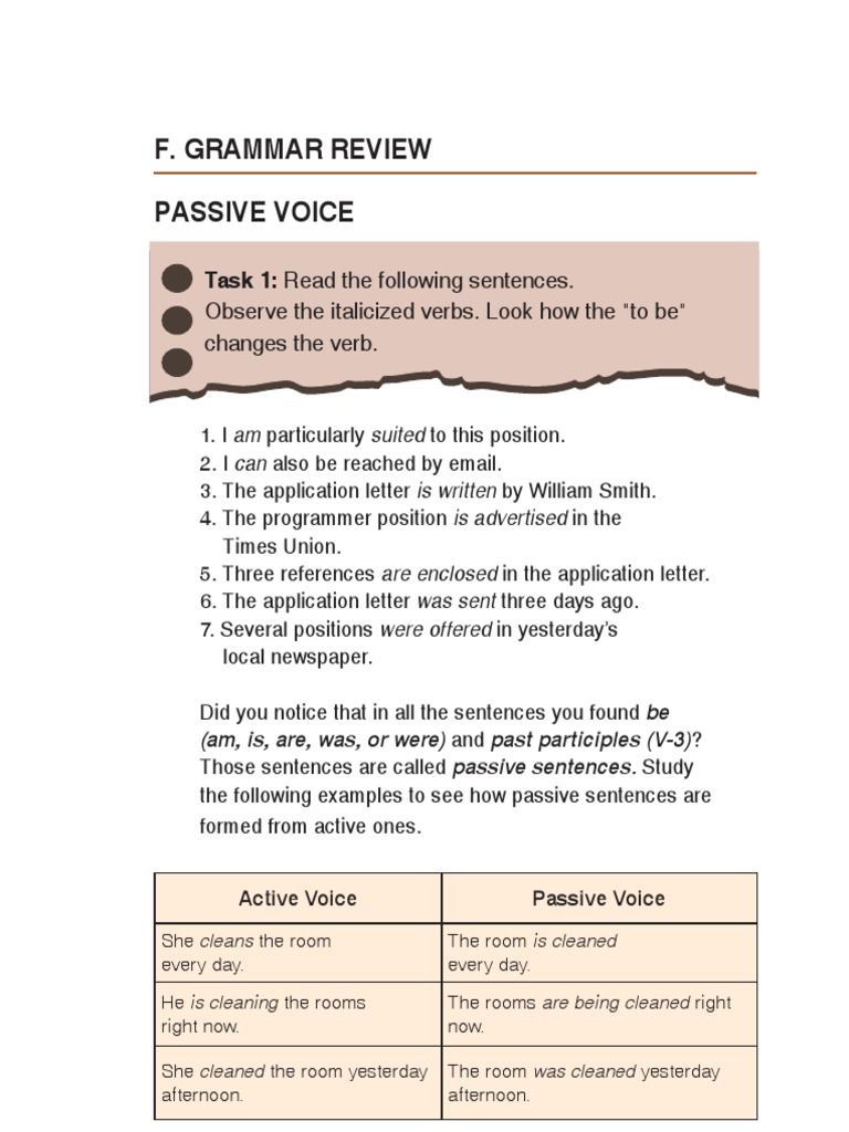 Passive Voice Grammar Guide | PDF | Paragraph | Communication