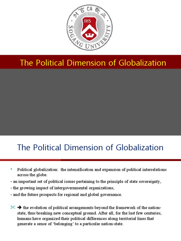 The Political Dimension of Globalization | PDF | Globalization ...