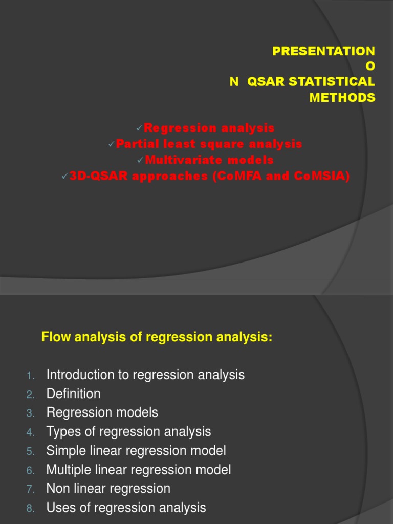 Qsar Stastistical Method in Drug Design | PDF | Linear Regression | Regression Analysis