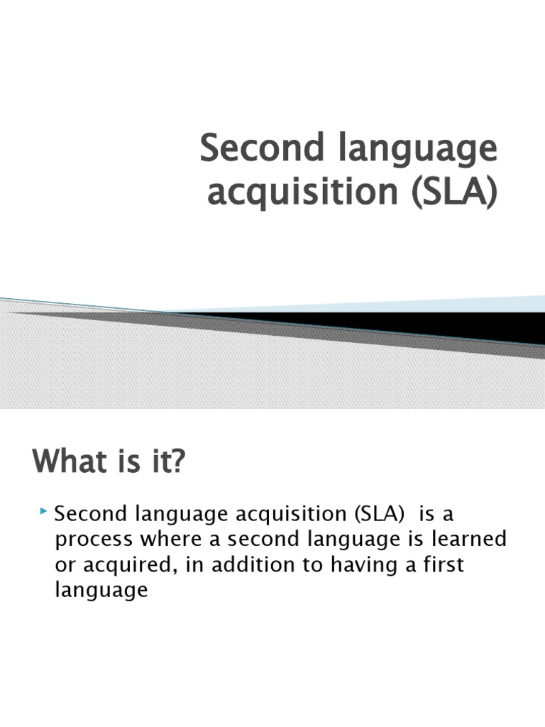 2nd Language Acquisition | PDF | Second Language Acquisition | English ...