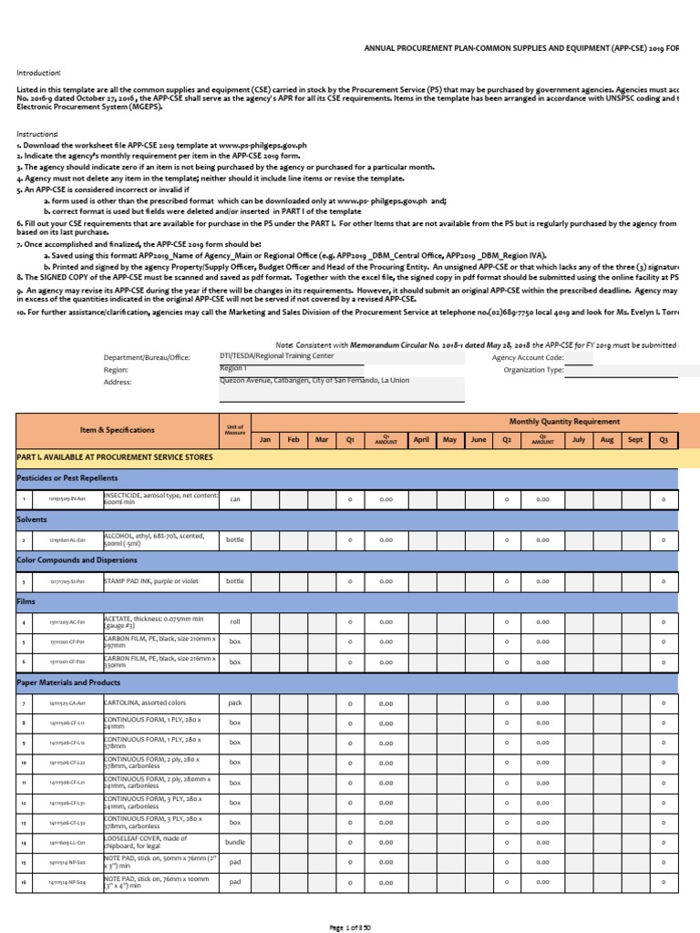 2019 Supplemental APP-CSE - TESDA - RTC1 | PDF | Printer (Computing ...