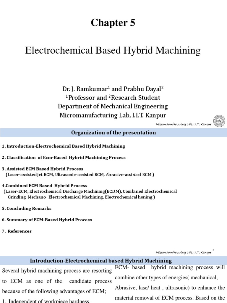 Chapter 5 - Electrochemical Based Hybrid Machining Process | PDF ...