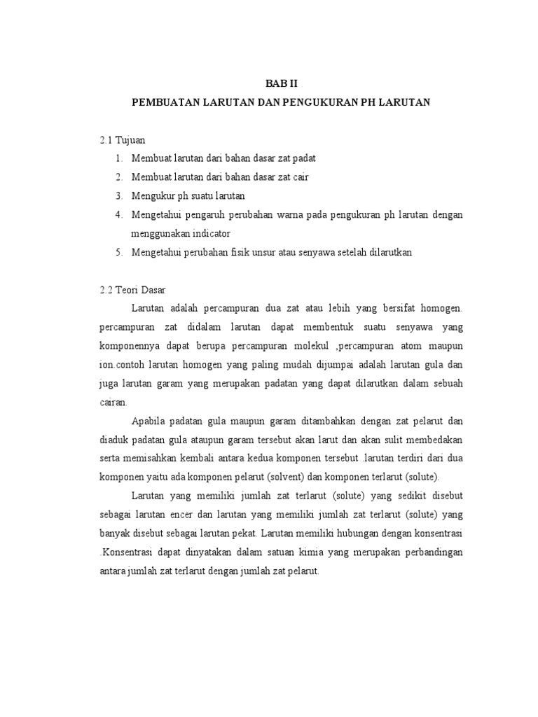 Bab 2 Laporan Kimia Analitik | PDF