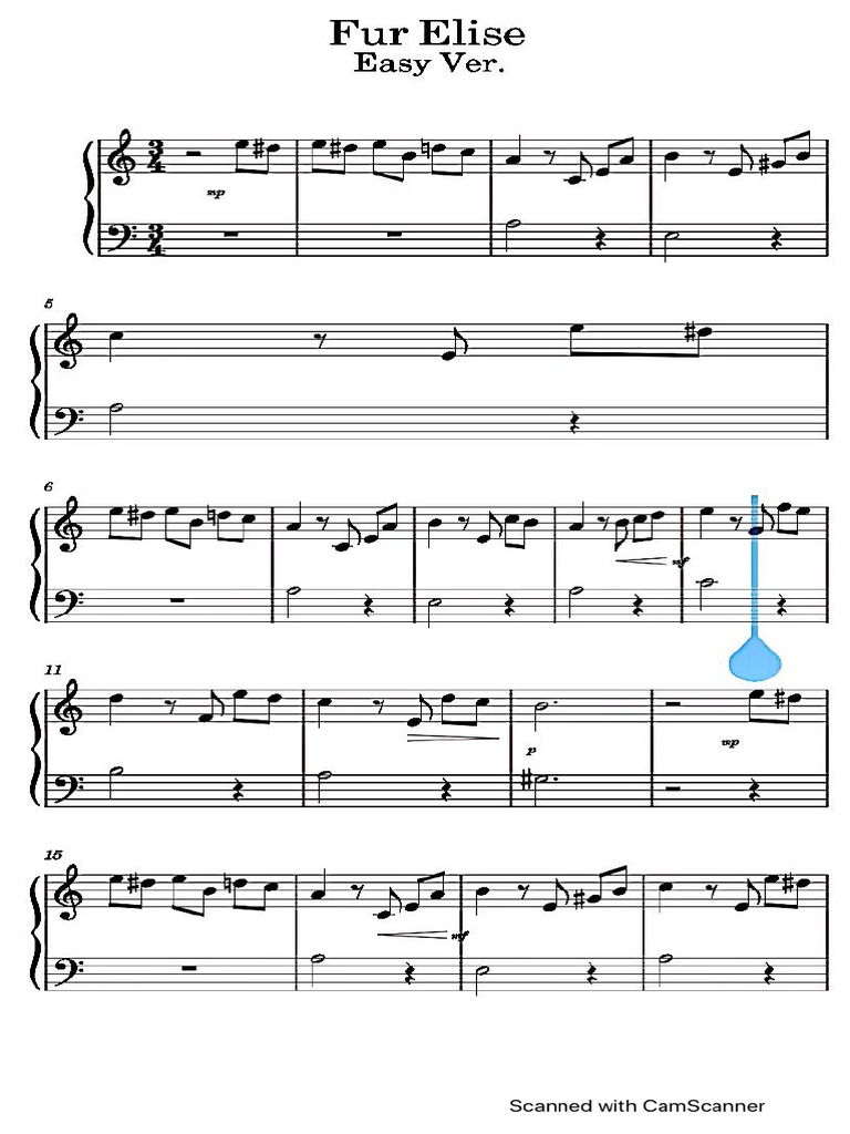 Fur Elise Easy Version | PDF
