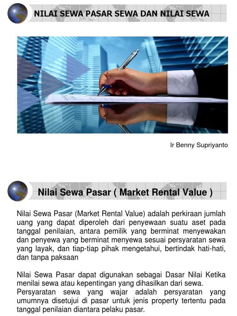Materi Nilai Pasar Sewa - Nilai Sewa | PDF