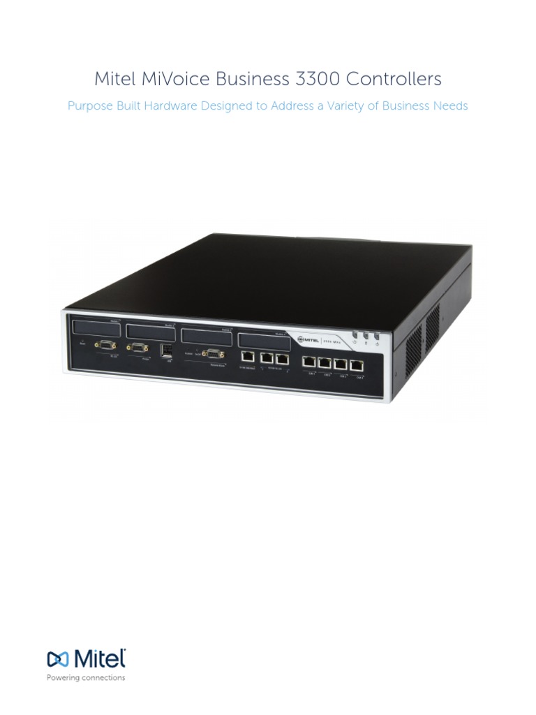 Mitel Mivoice Business 3300 Controllers: Purpose Built Hardware ...