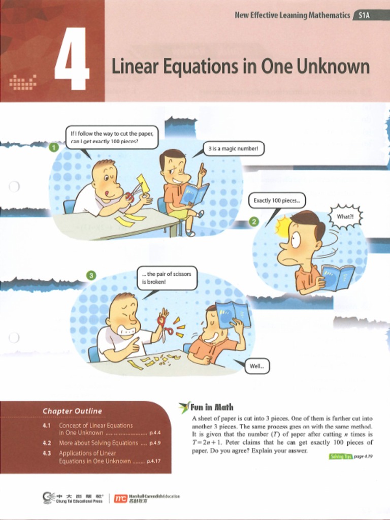 New Effective Learning Mathematics S1A Chapter 4 | PDF