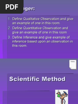 Quantitative Observation Examples