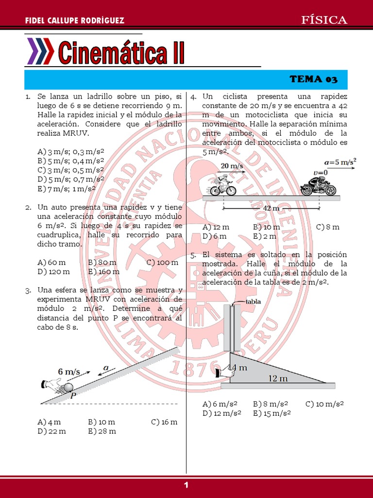 3) Cinematica II | PDF