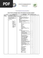 Doctor's Orders and Progress Notes | PDF