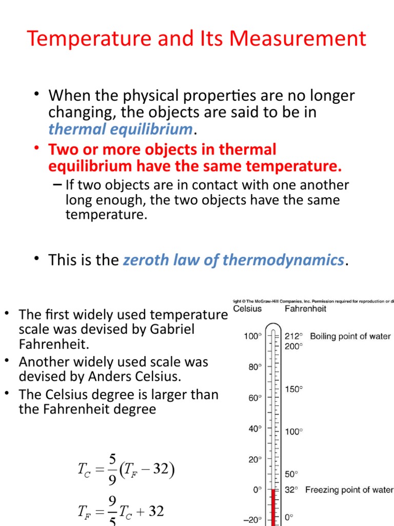Temperature and Its Measurement: - When The Physical Properties Are No ...