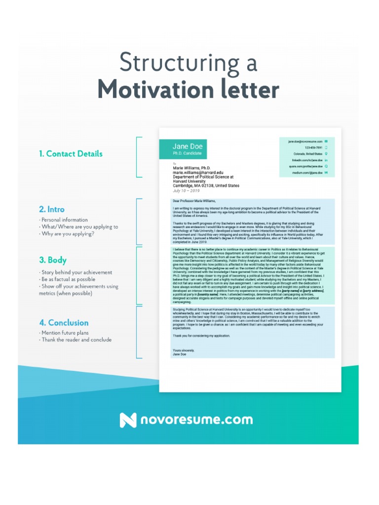 Motivation Letter Example and Format | PDF