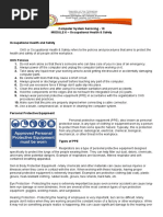 CSS - 05-Week 4 - Module 4 - PPE & OHS | PDF | Personal Protective ...