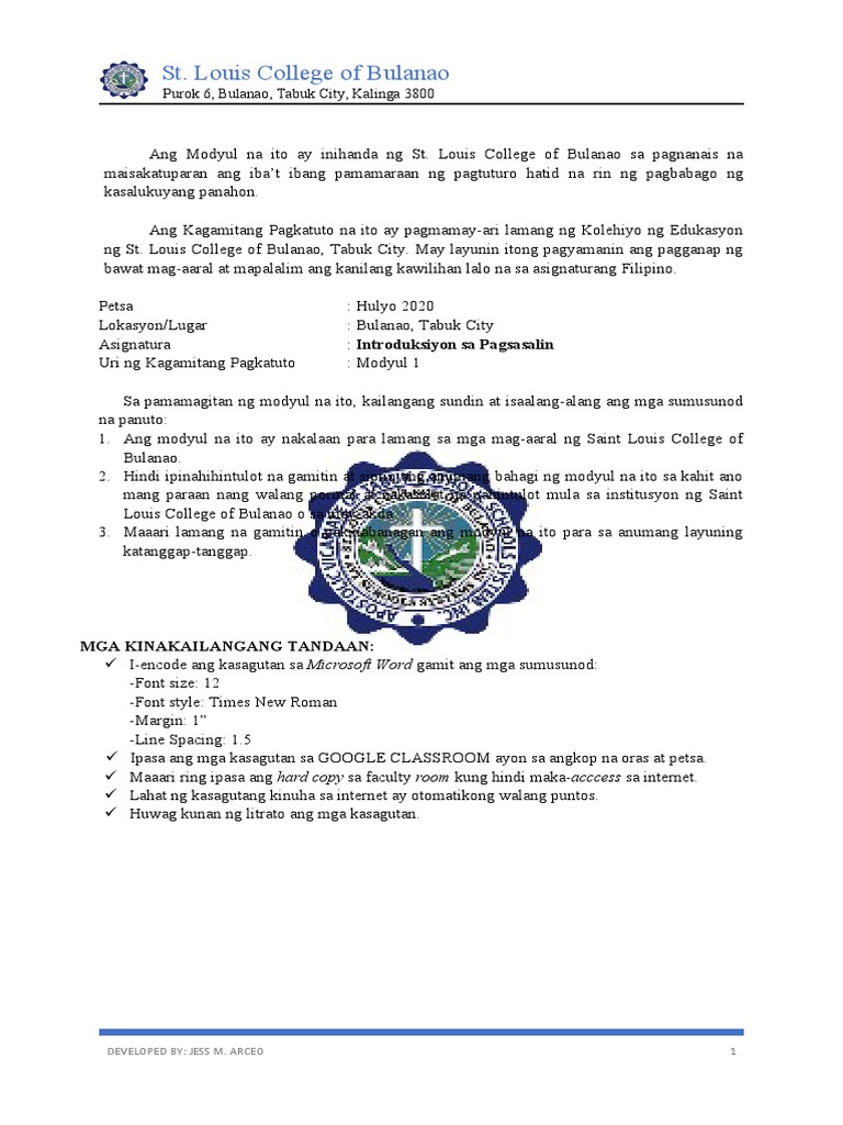 Final Module 1 | PDF