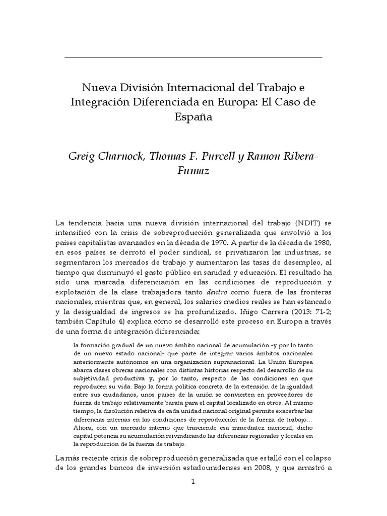 Greig Charnock Thomas F. Purcell Ramon Ribera Fumaz Nueva Division ...