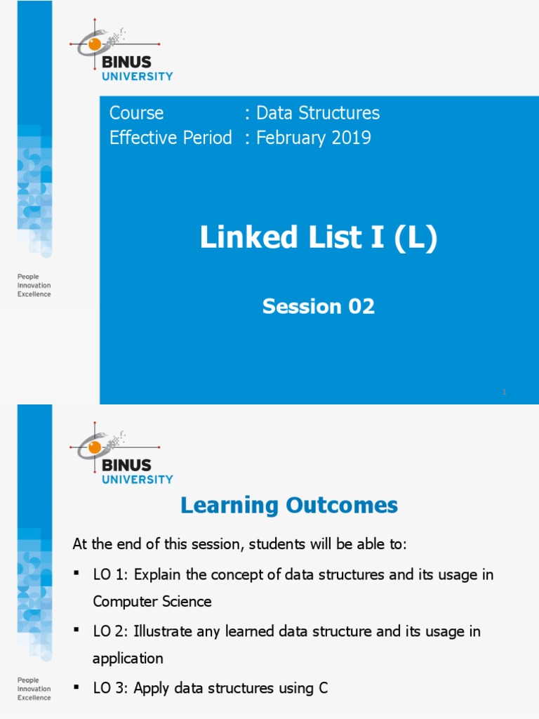 Linked List I Pdf Array Data Structure Applied Mathematics