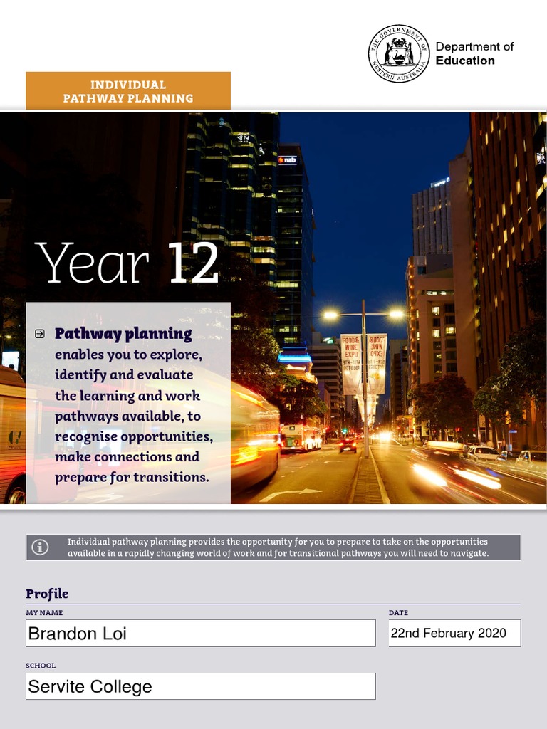 Assessment Task 1a - Individual Pathway Plan Ipp 1 | PDF | Career & Growth