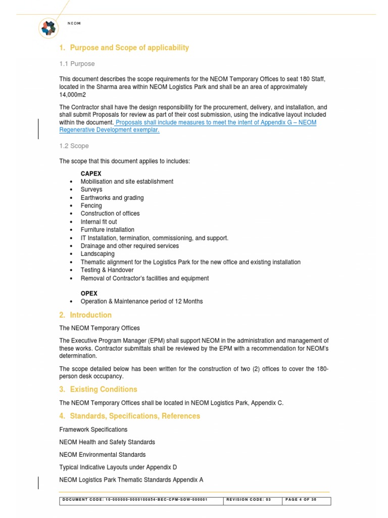 Purpose and Scope of Applicability | PDF | General Contractor ...