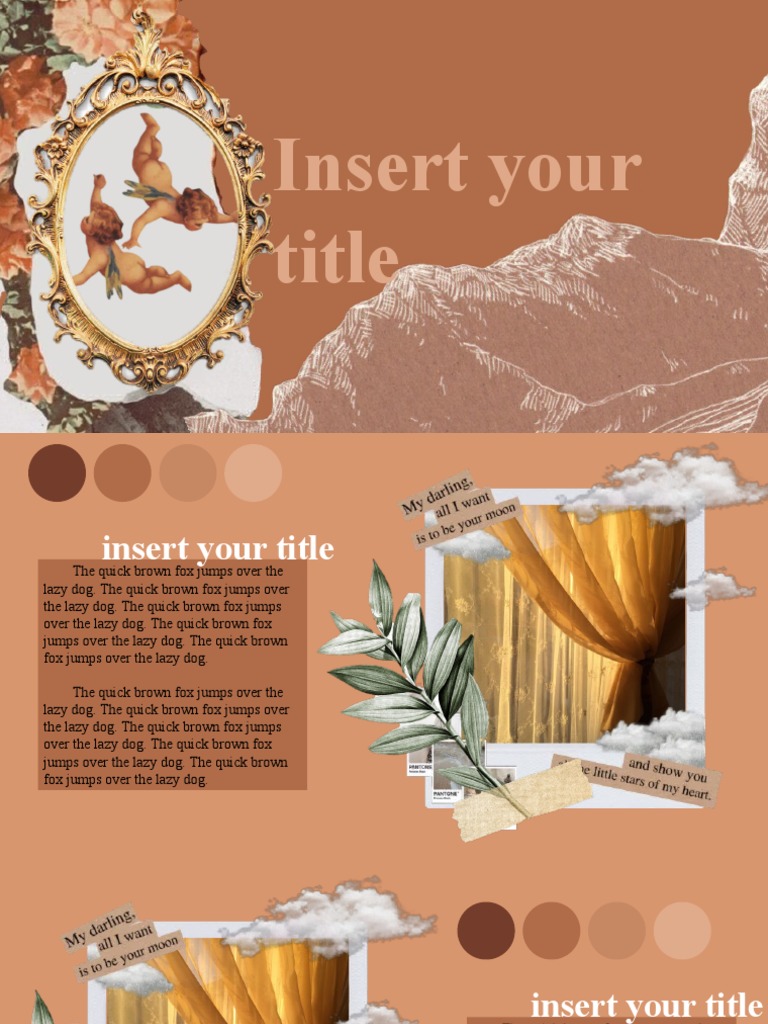 Aesthetic Brown Powerpoint Template (By Gemo Edits) | PDF