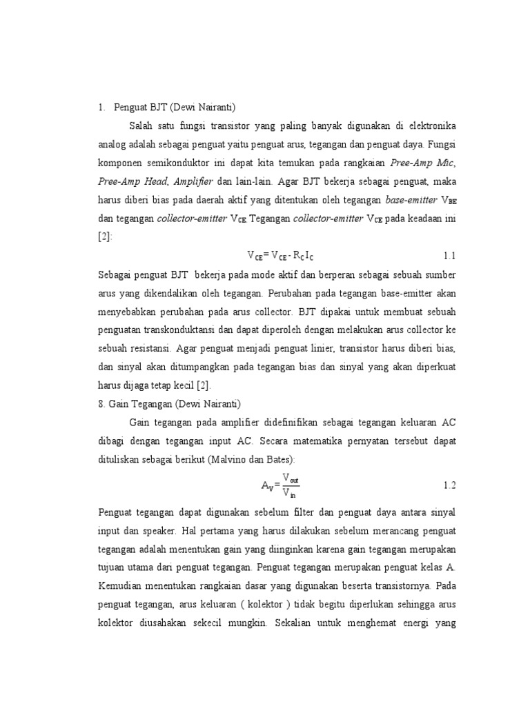 Penguat BJT | PDF | Sains & Matematika