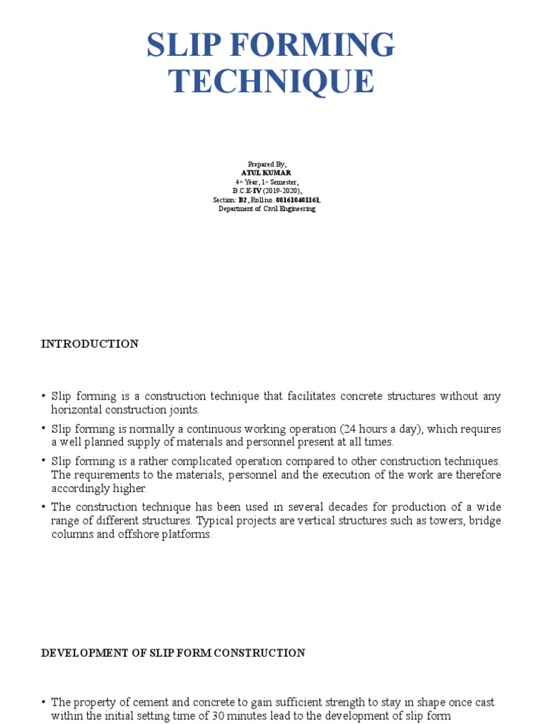 Slip Forming | PDF | Concrete | Real Estate