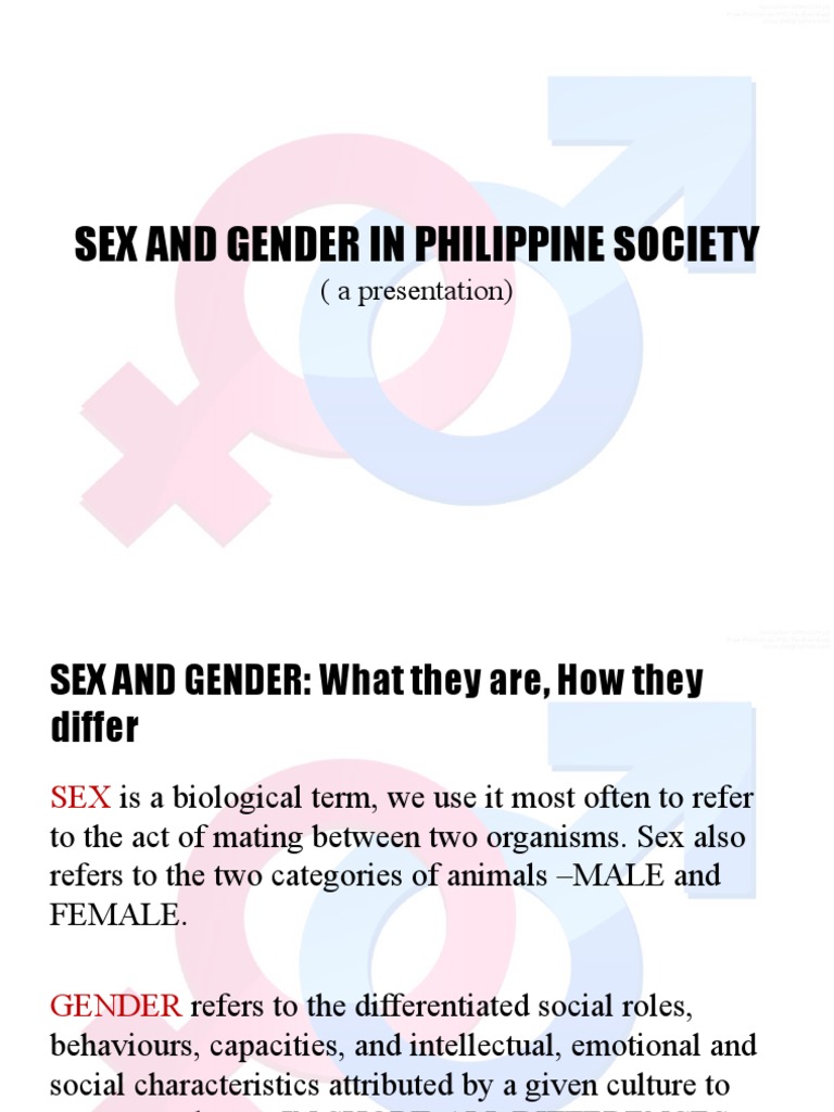 Understanding Gender in the Philippines | PDF | Gender | Gender Studies