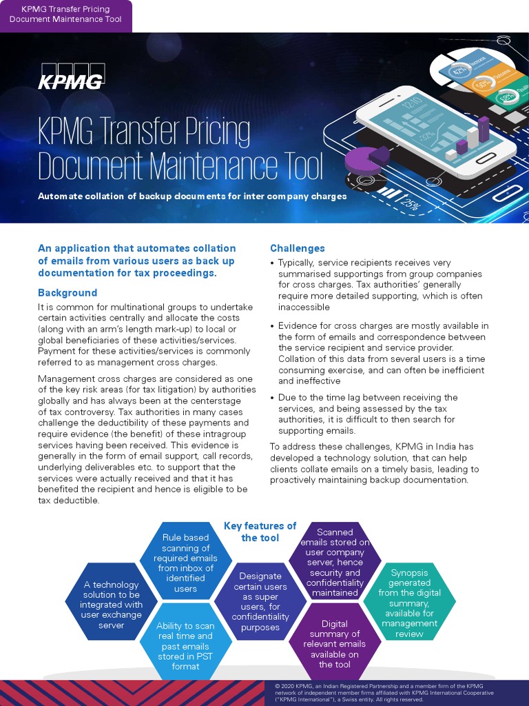 KPMG Transfer Pricing Document Maintenance Tool | PDF | Taxes | Business