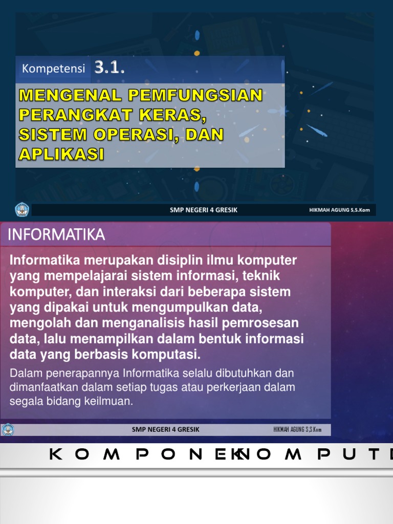 Informatika Kelas 7 Perangkat Keras | PDF | Komputer