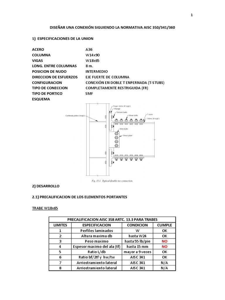 Conexión Doble T (T-Stub) | PDF | Fractura | Mecánica de Medios Continuos