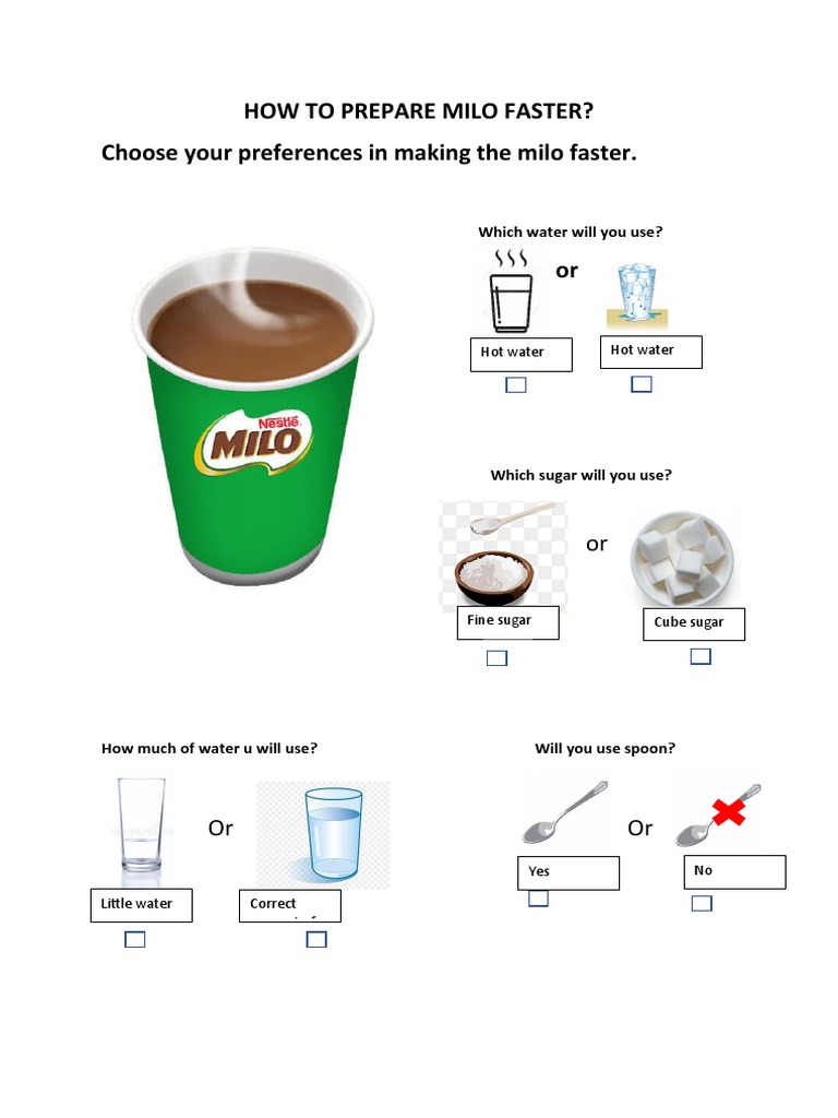 How To Prepare Milo Faster | PDF