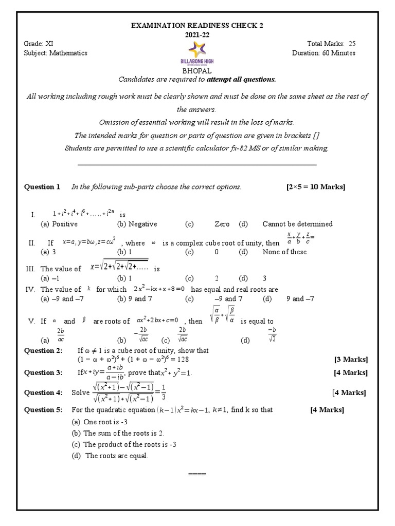 Erc-2 Grade 11 Mathematics | PDF | Square Root | Elementary Mathematics