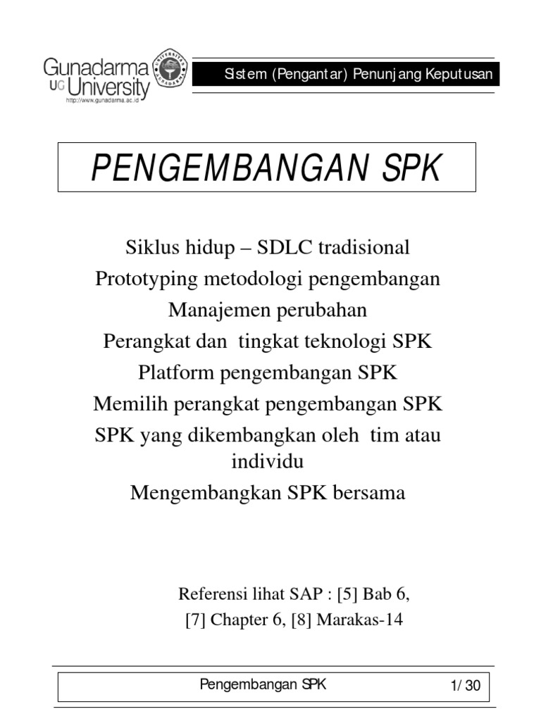 Pengembangan SPK | Software Prototyping | Information System | Free 30 ...